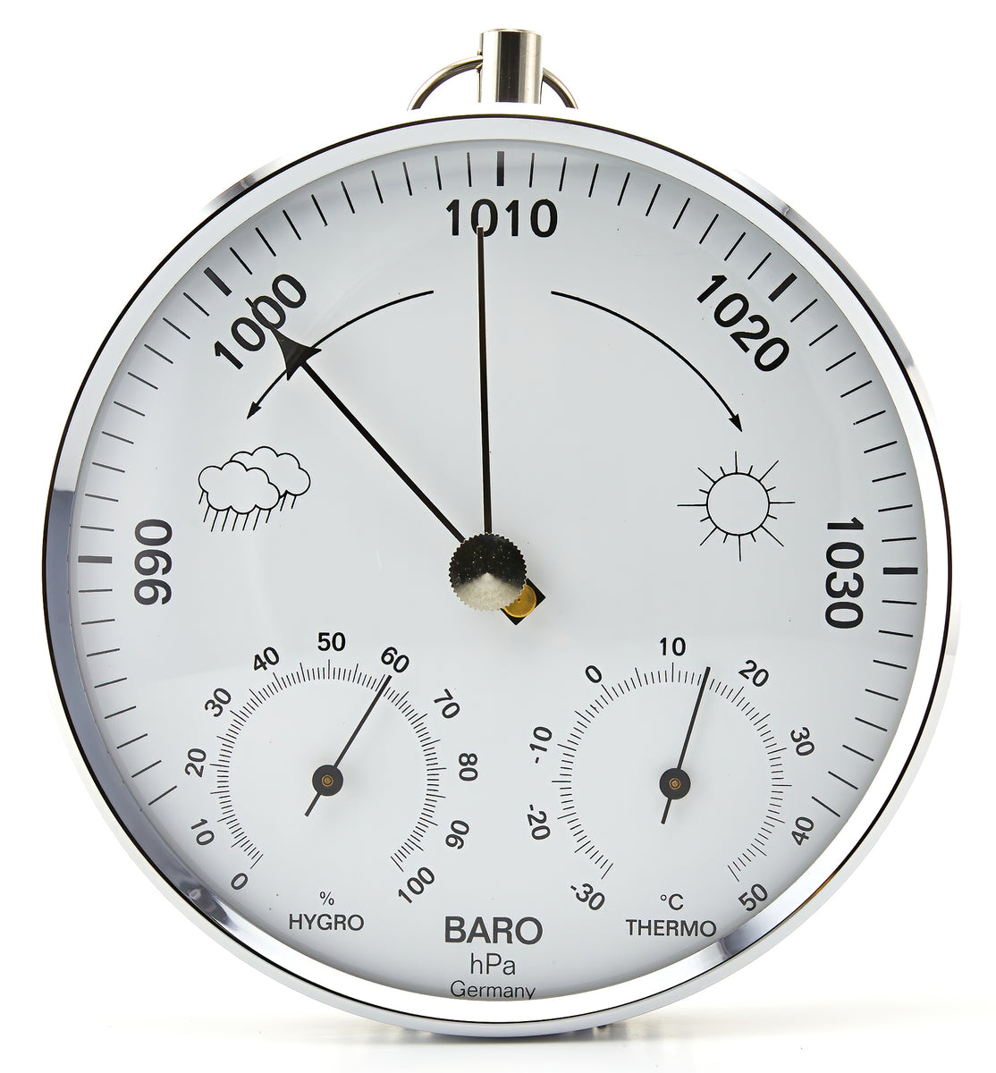 Barometer with Temperature and Humidity, Chrome – The Met Shop